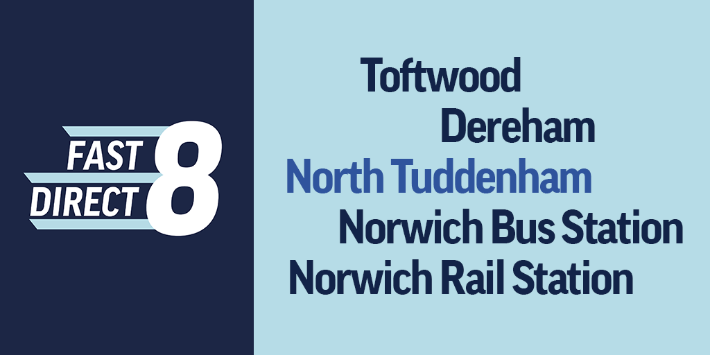 Changes to Route 8 Bus Service Including North Tuddenham - konectbus
