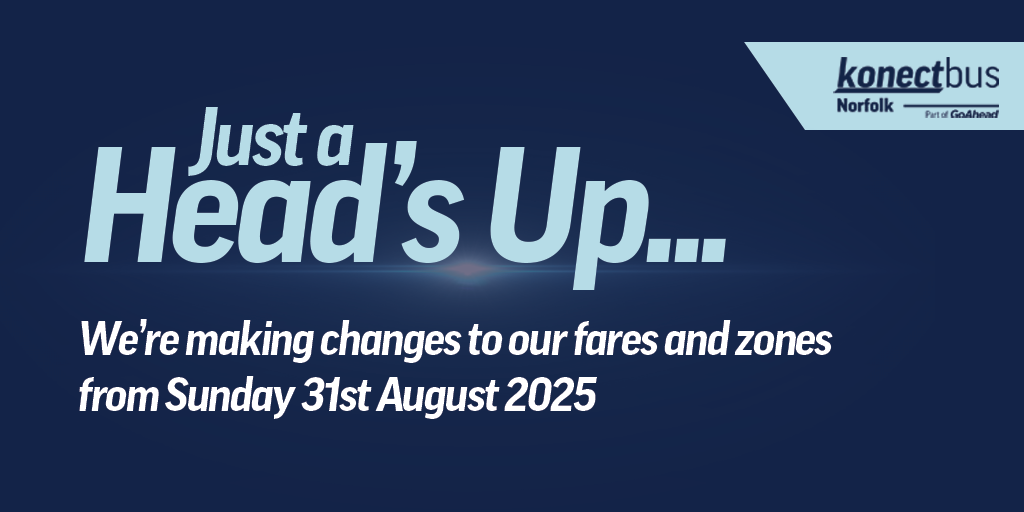Service and Ticket Updates from 31st August 2025 - konectbus